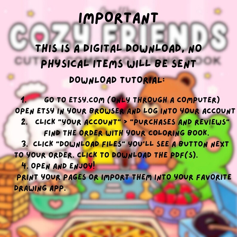 Cozy Friends Coloring Book - Printable PDF by Coco Wyo | Adorable ...