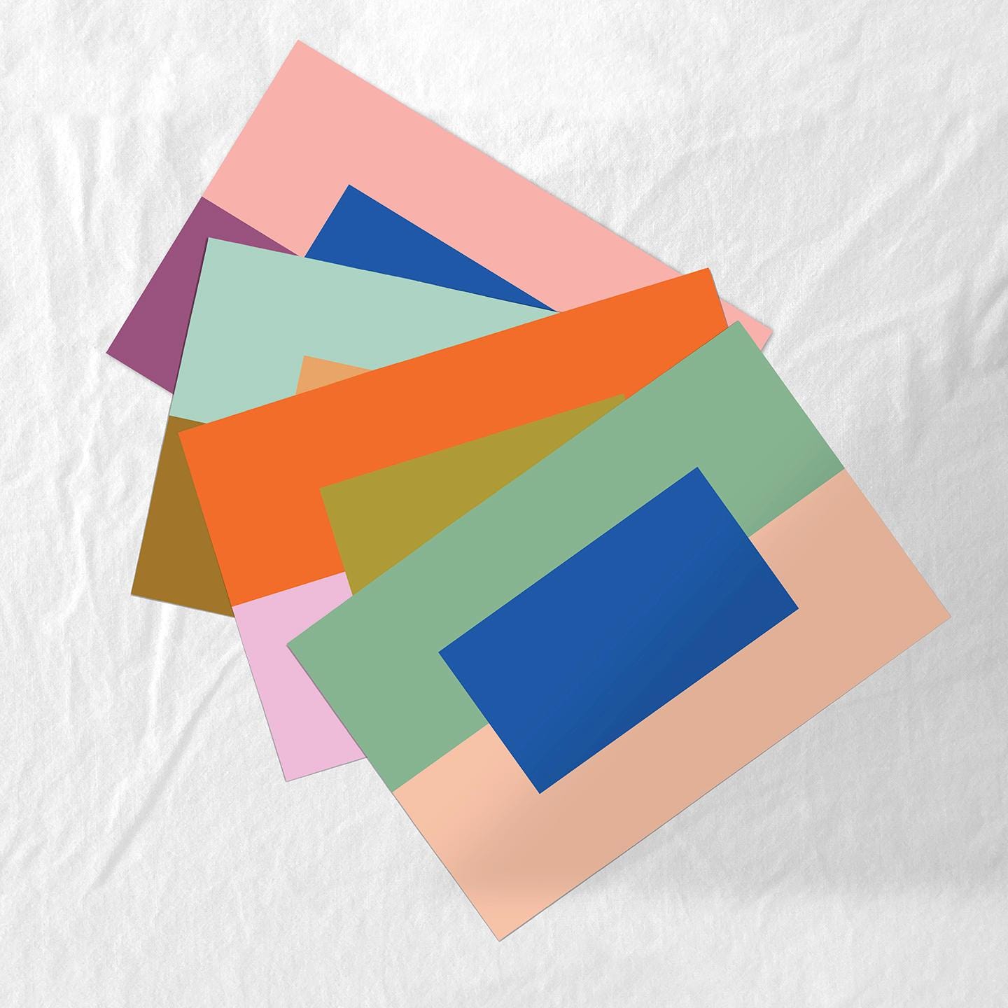 Colorblock Paper Placemats Light – Reusable Laminated or Disposable ...