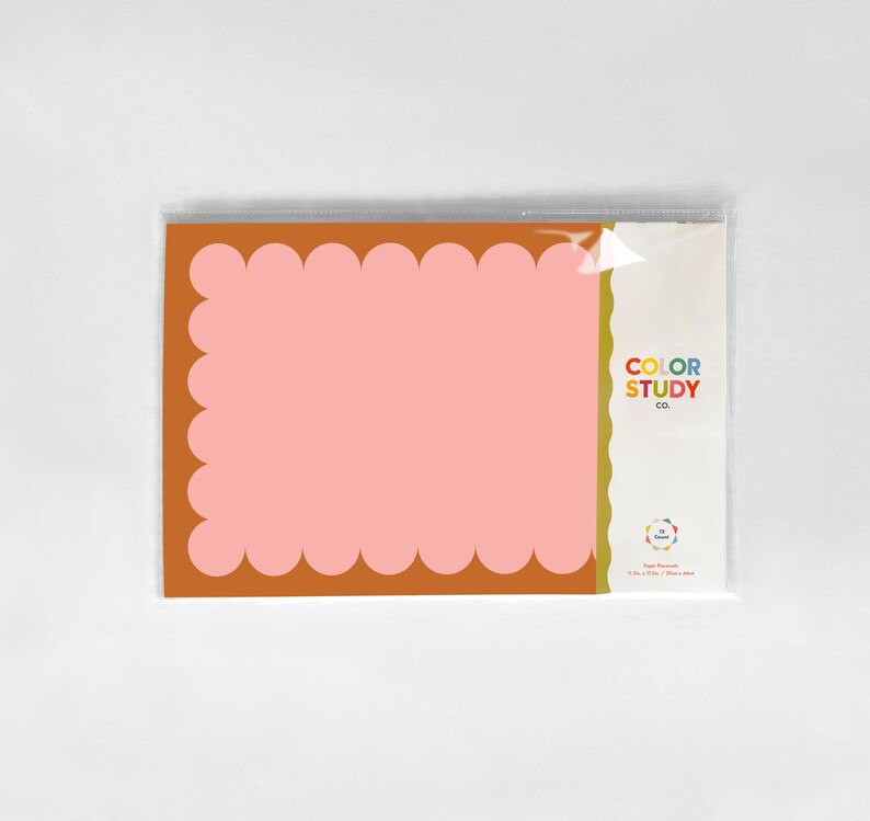 Scallop Paper Placemats – Reusable Laminated or Disposable Paper | Full ...