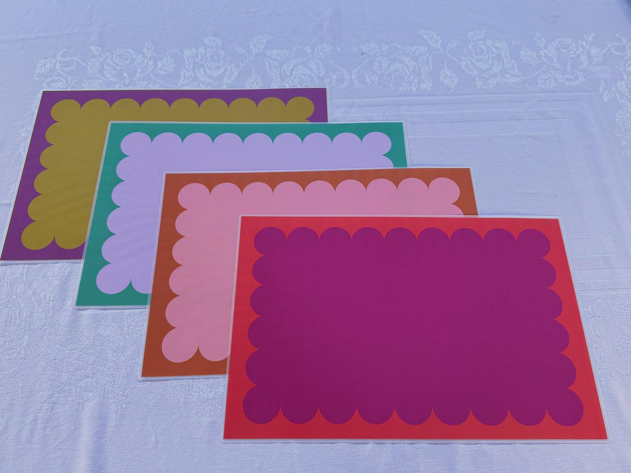 Scallop Paper Placemats – Reusable Laminated or Disposable Paper | Full ...