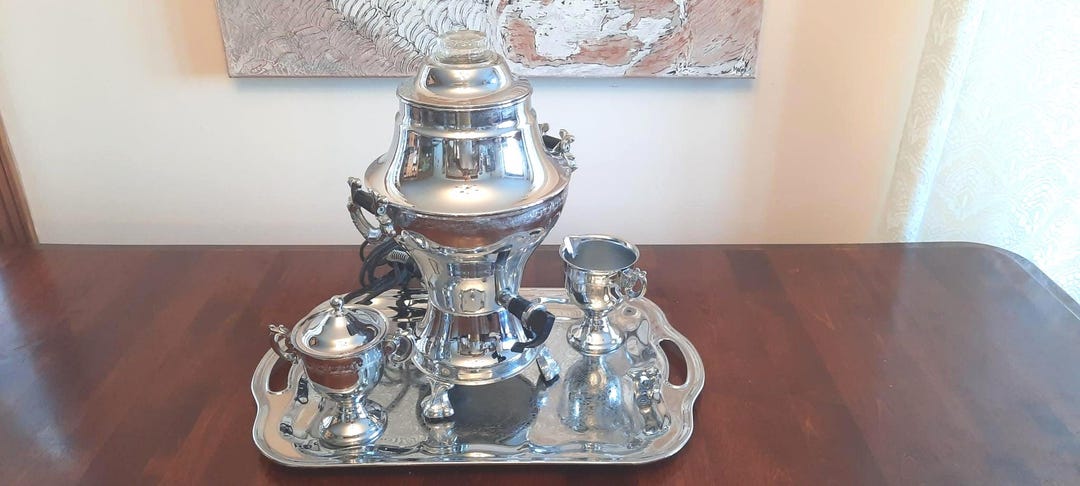 United Metal Goods Brooklyn N.Y Electric Percolator Coffee Maker Sugar ...