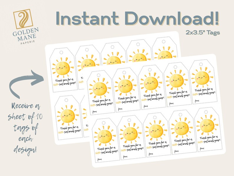 Teacher Appreciation Gift Tags | Printable Thank You Tags | End of ...