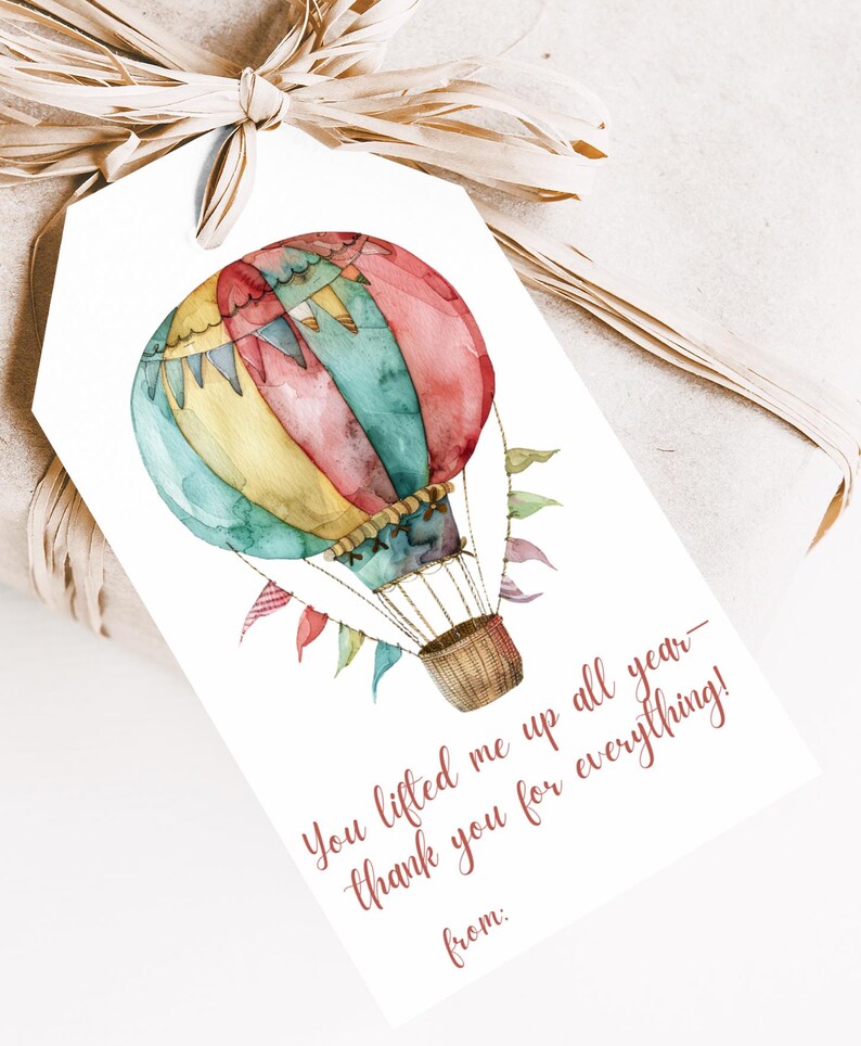 Teacher Appreciation Gift Tags: Printable Thank You Notes (digital ...