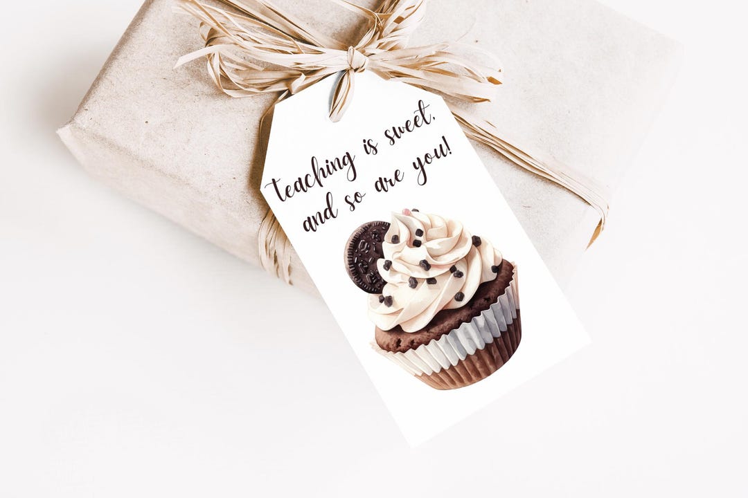 Teacher Appreciation Gift Tags: Printable Thank You Cupcake Tags ...