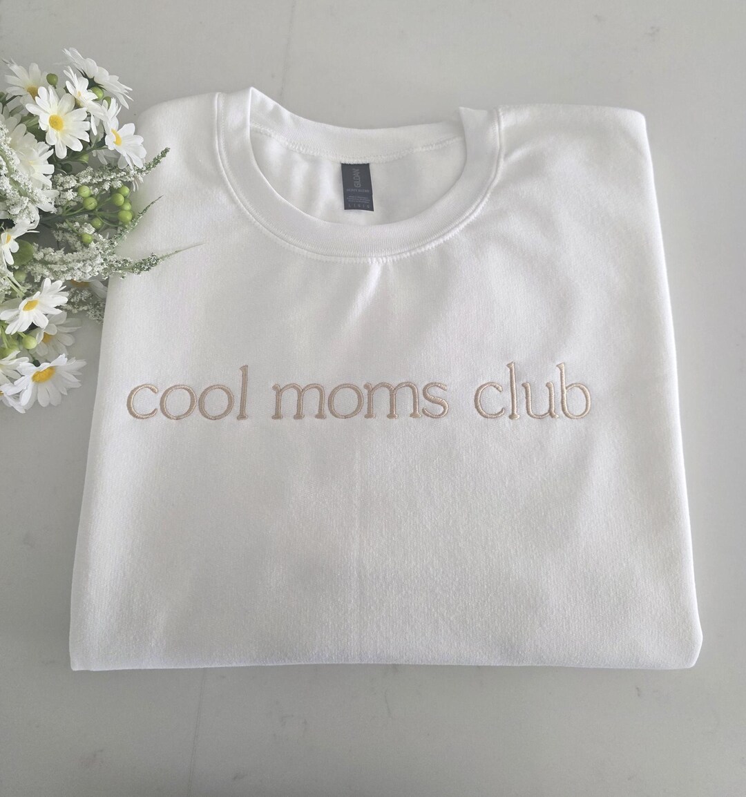 Cool Moms Club Embroidered Sweatshirt, Cute Mama Embroidery Hoodie ...
