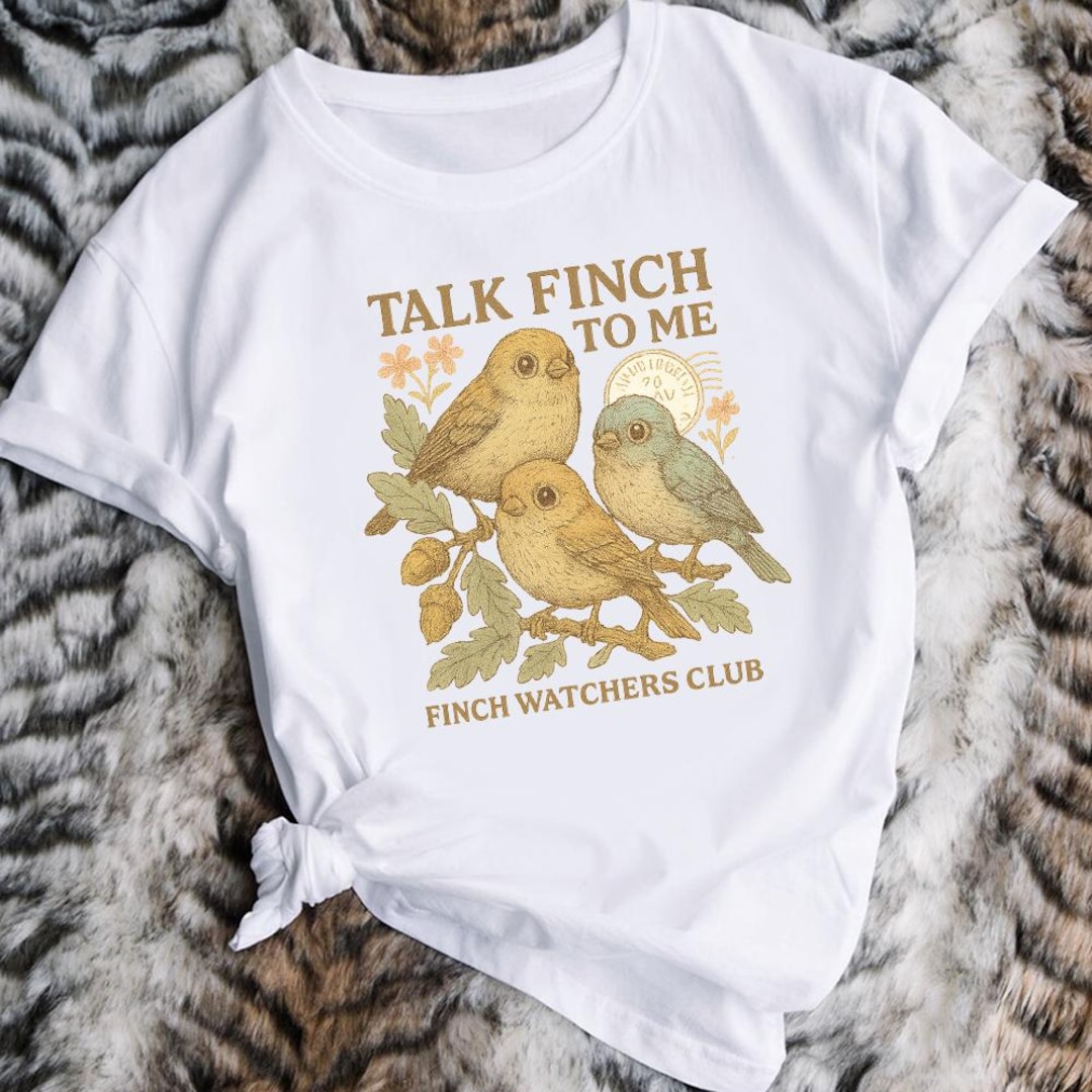 Colorful Finch Bird Shirt for Nature Lovers Vintage Style Finch Shirt ...