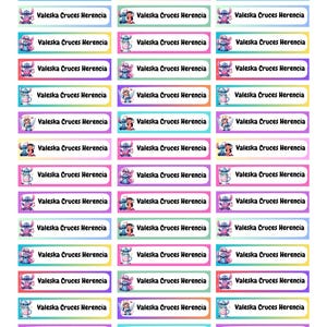 STICH Etiquetas Escolares, Stickers Escolares Imprimibles, Digital ...