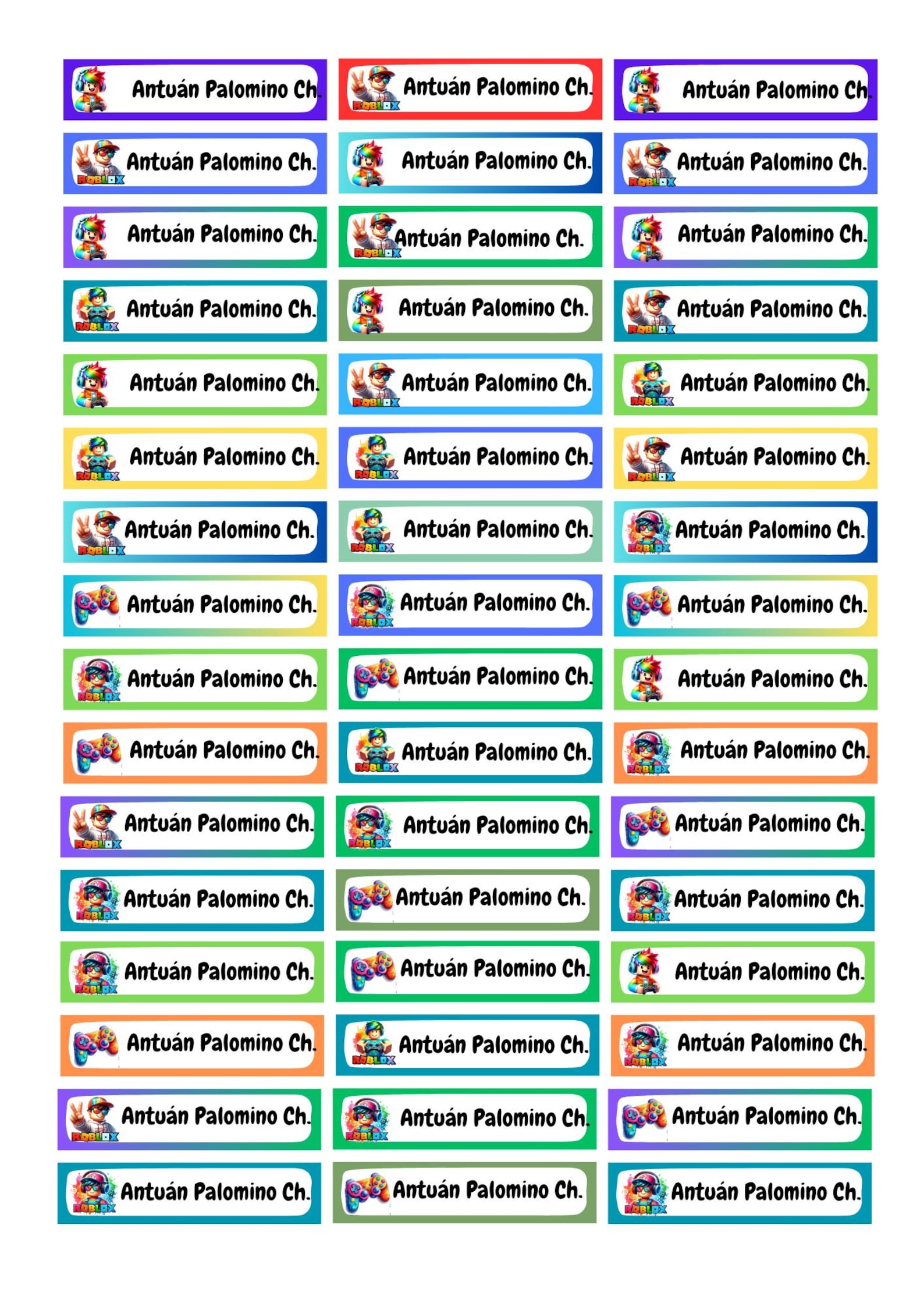 Roblox Etiquetas Escolares, Roblox Stickers Escolares Roblox School ...