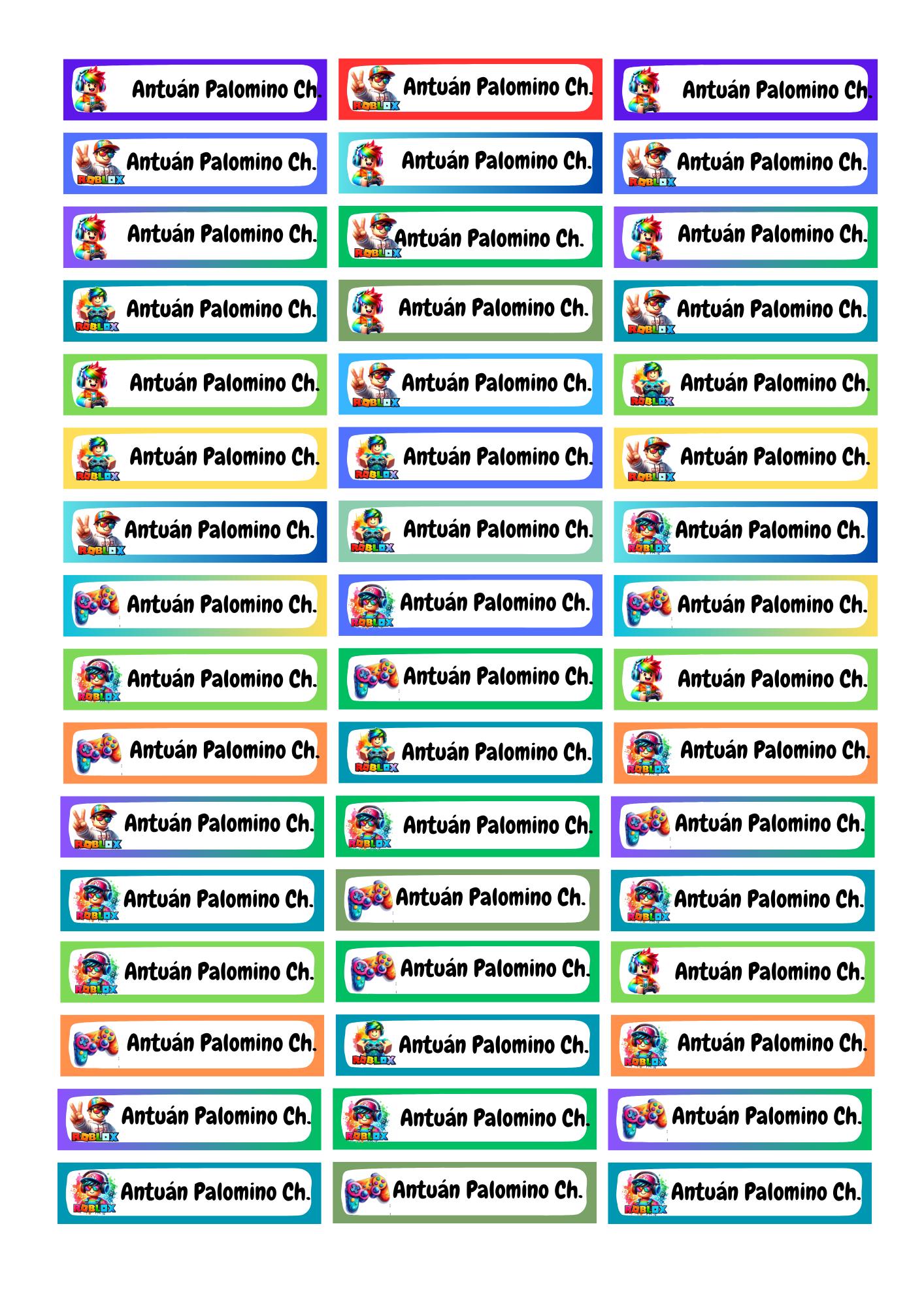 Roblox Etiquetas Escolares, Roblox Stickers Escolares Roblox School ...