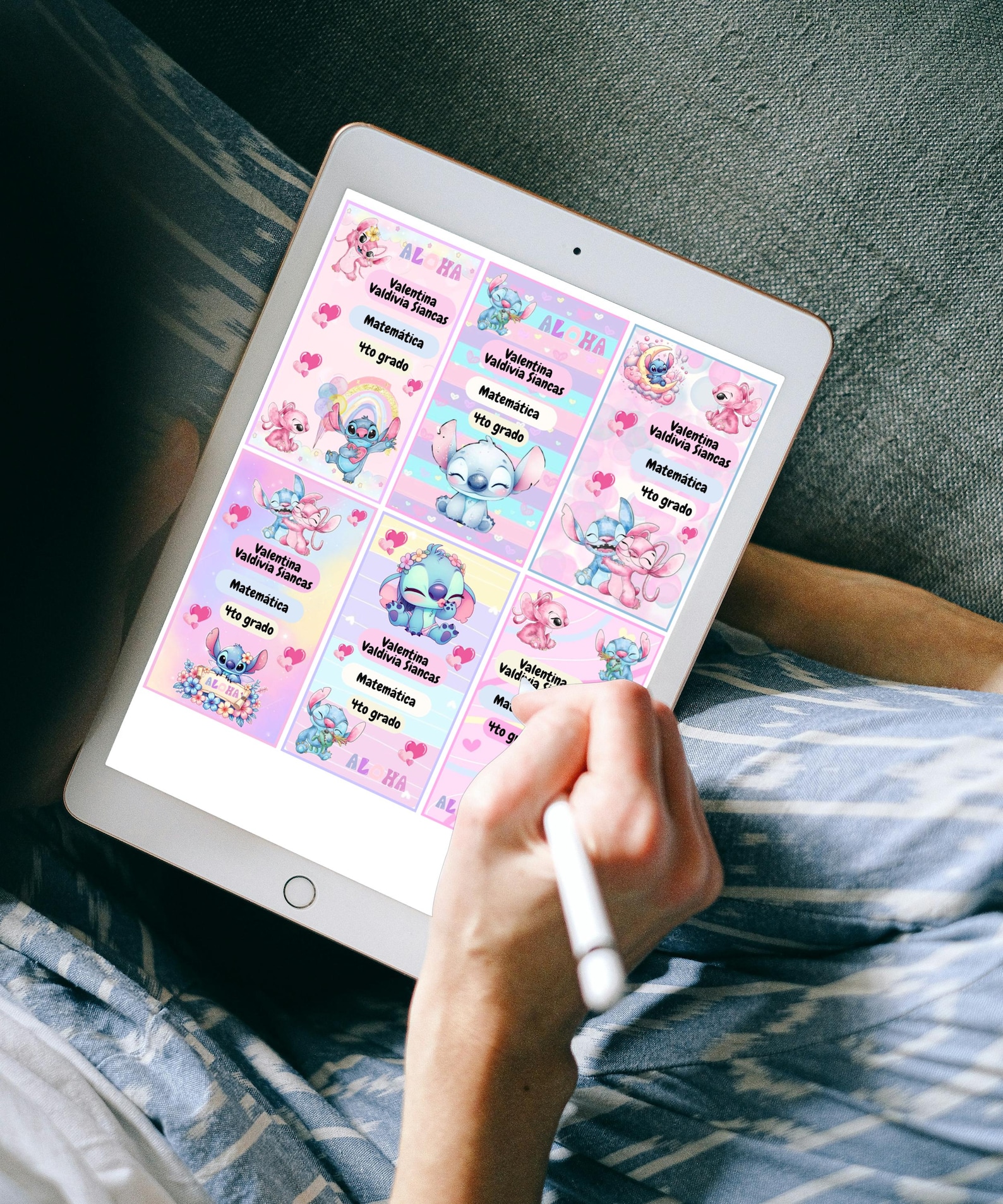 STICH Etiquetas Escolares, Stich Stickers Escolares, Stich School Label ...