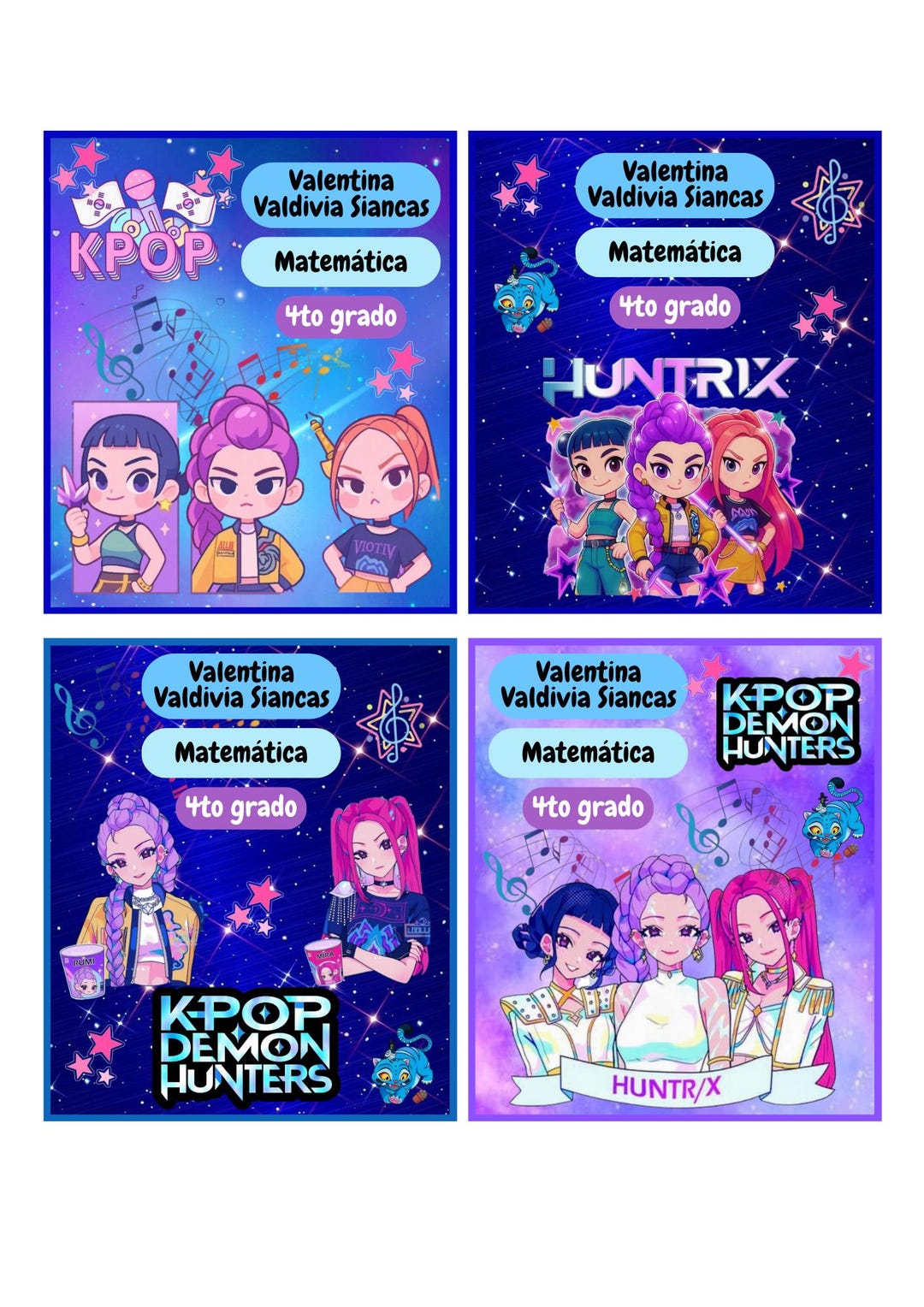 K-POP Etiquetas Escolares, Stickers Escolares Para Cuadernos, K-pop ...