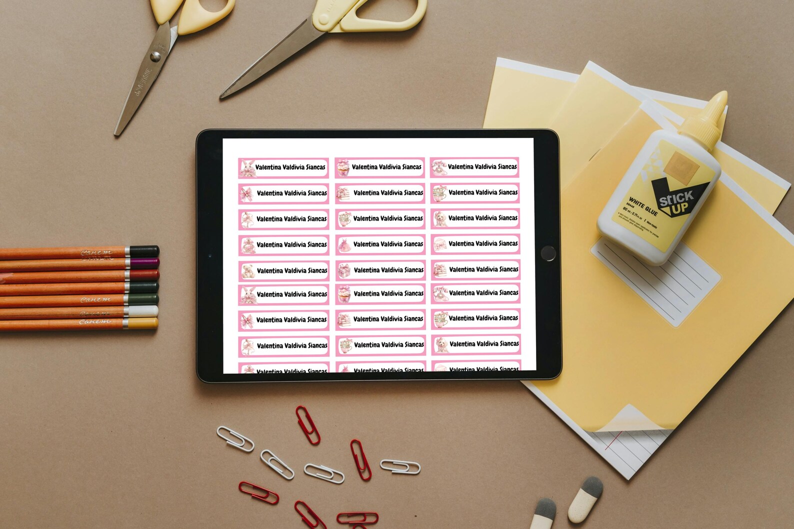 Coqueta Etiquetas Escolares, Coqueta Stickers Escolares, Coquette ...