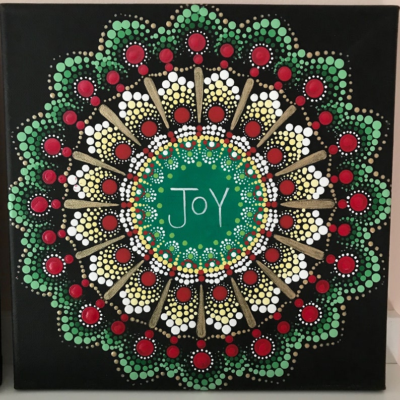 Pin by Georgia Wight on Dot Art | Christmas mandala, Dot art painting ...