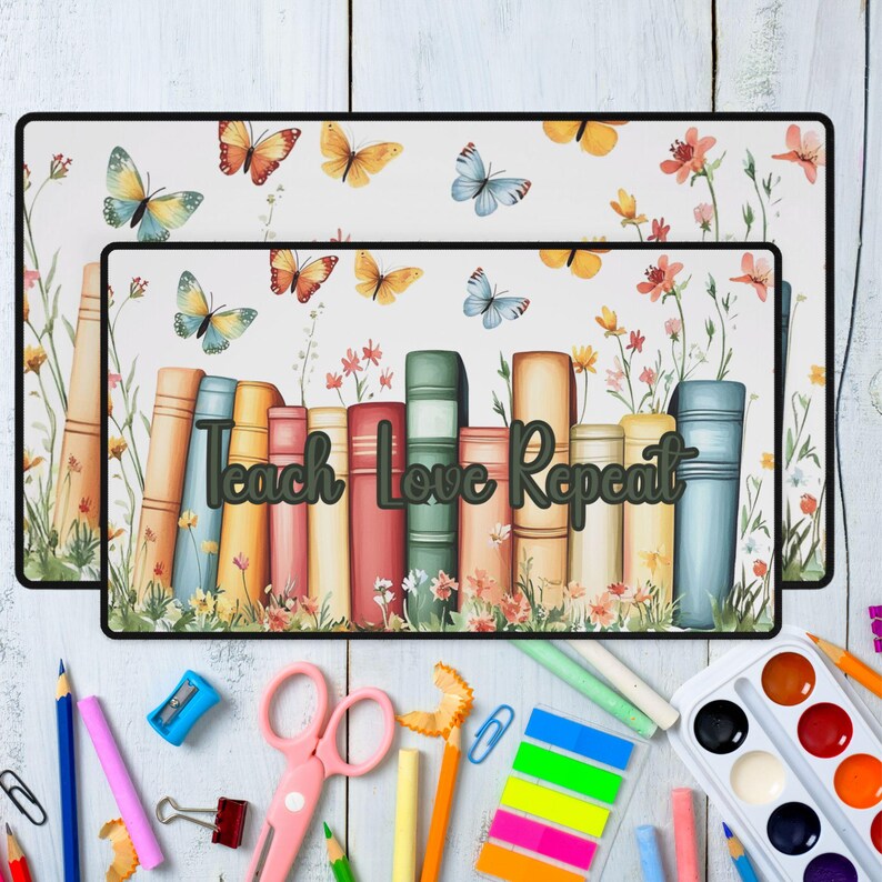 Teacher Appreciation Desk Mat, Computer Mouse Pad, Aesthetic Gift for ...