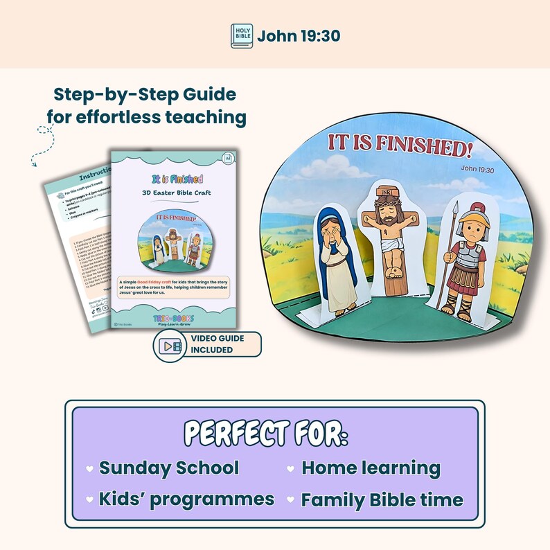 Good Friday Craft for Kids | Printable 3D Holy Week & Easter Activity ...