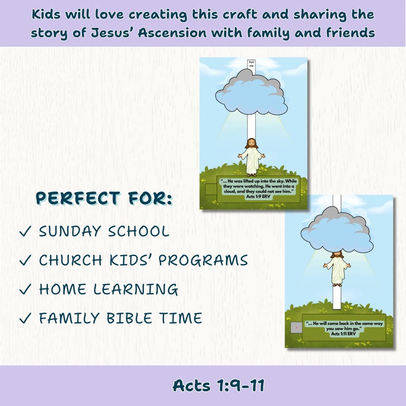 Ascension of Jesus Craft for Kids: Bible Story Activity for Sunday ...