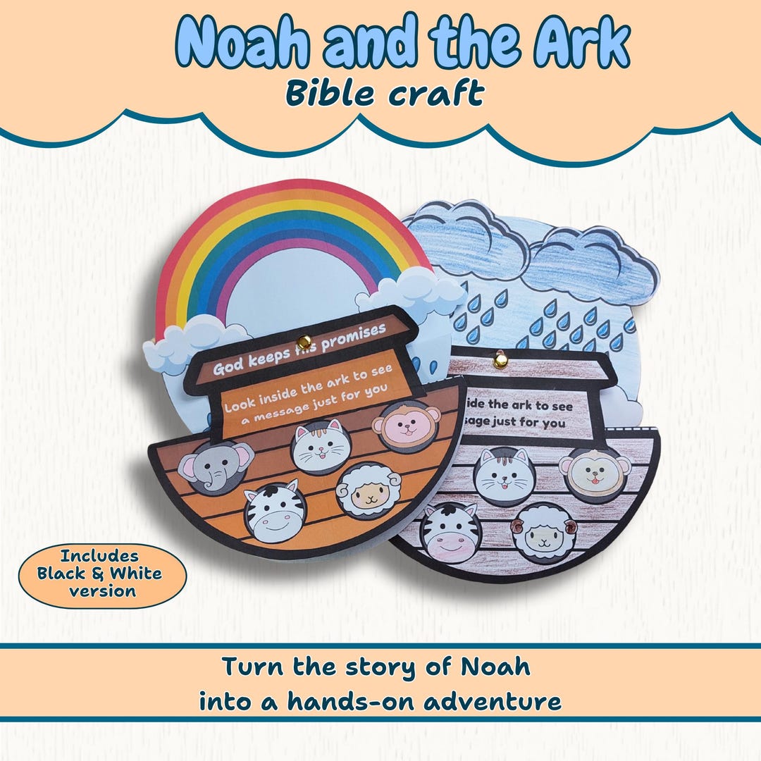 Noah’s Ark Bible Craft for Kids – Spinning Wheel Activity | Christian ...