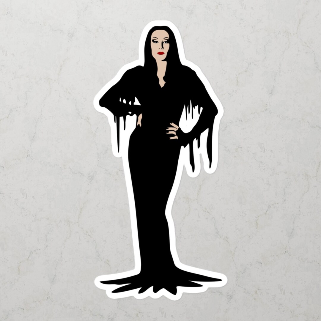Morticia Addams (anjelica Huston) Bubble-free Stickers - Etsy
