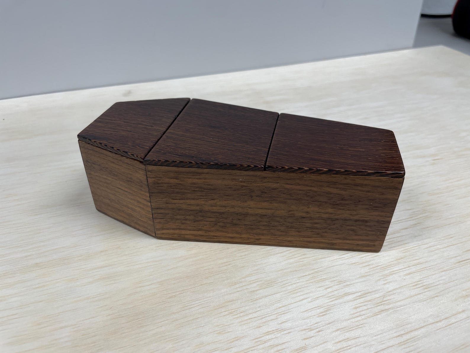 Wenge and Black Walnut Wood Coffin Box With Drawers - Hand Made Macabre ...
