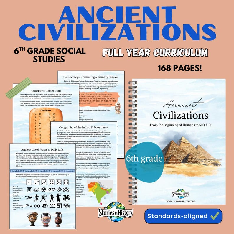 Ancient Civilizations Full Year Curriculum | 6th Grade World History ...