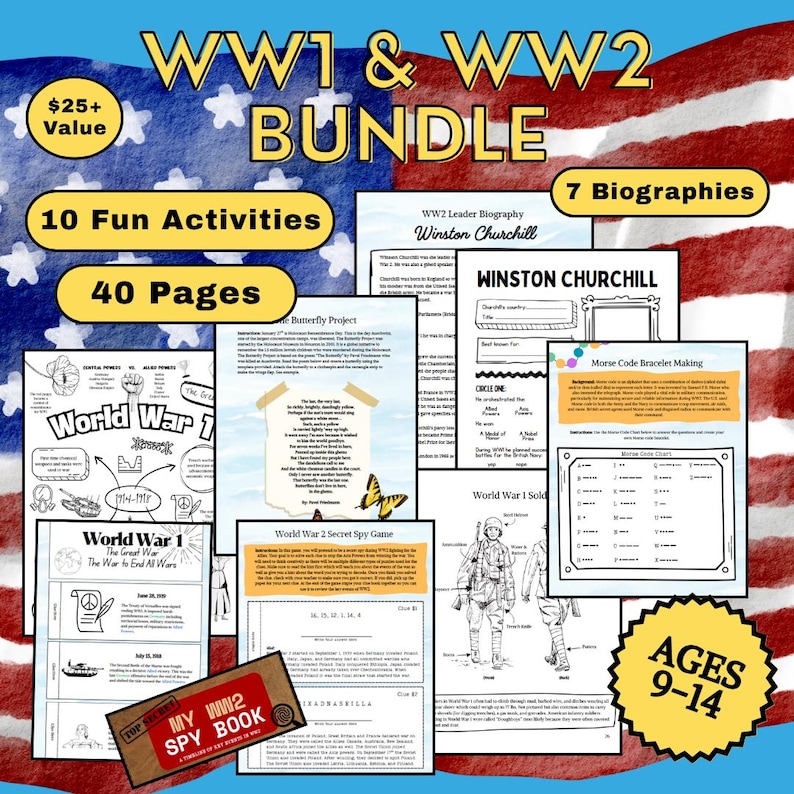 World War I & II Unit Study: Homeschool History Curriculum (PDF ...