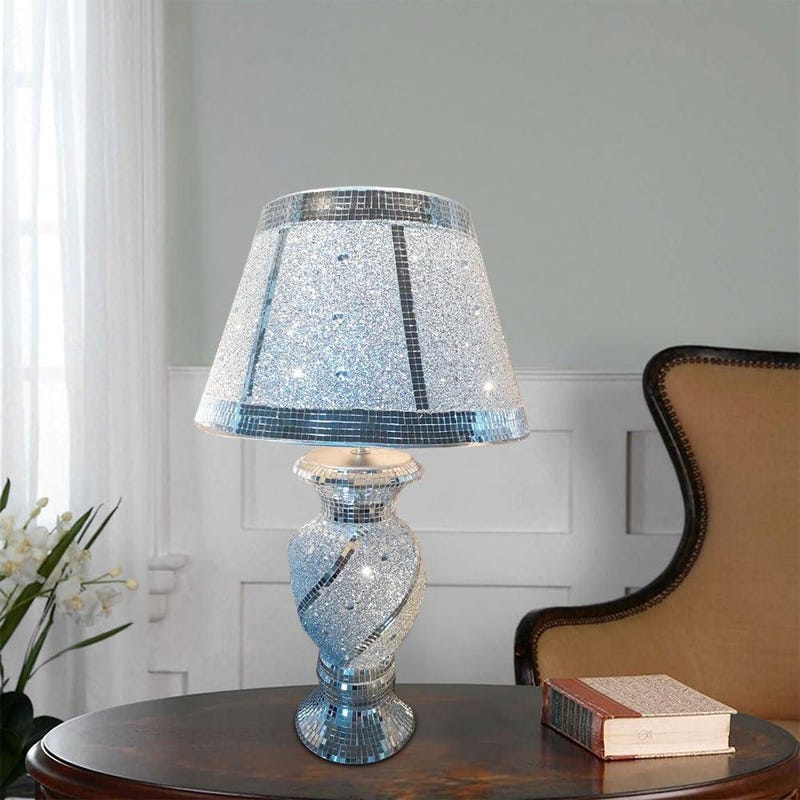 Glass and Silver Table - Etsy UK