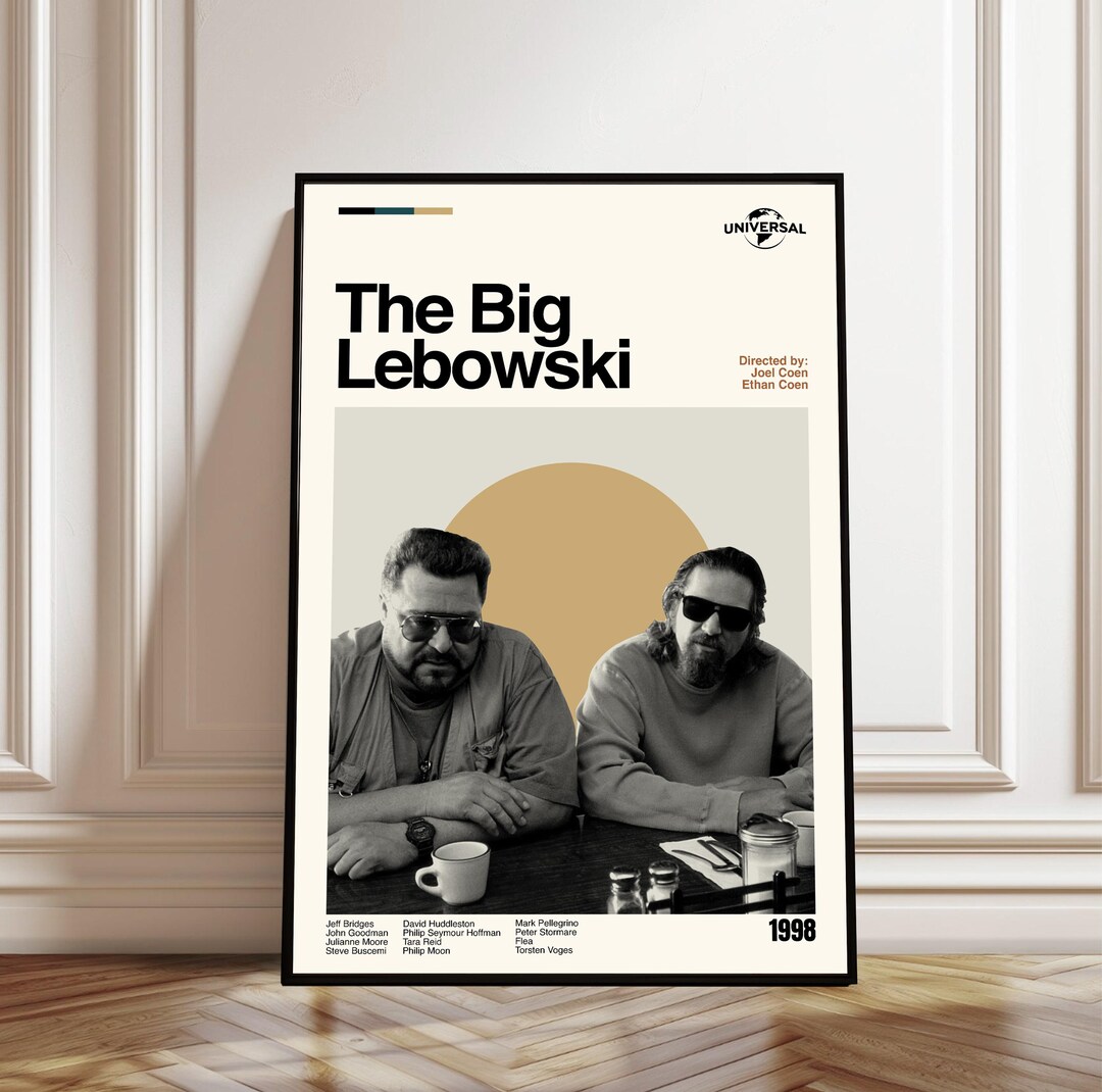 The Big Lebowski Poster - Movie Poster - Midcentury Modern Art ...