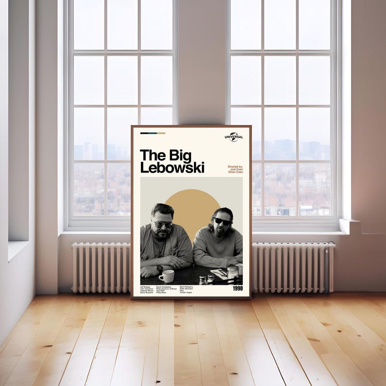 The Big Lebowski Poster - Movie Poster - Midcentury Modern Art ...