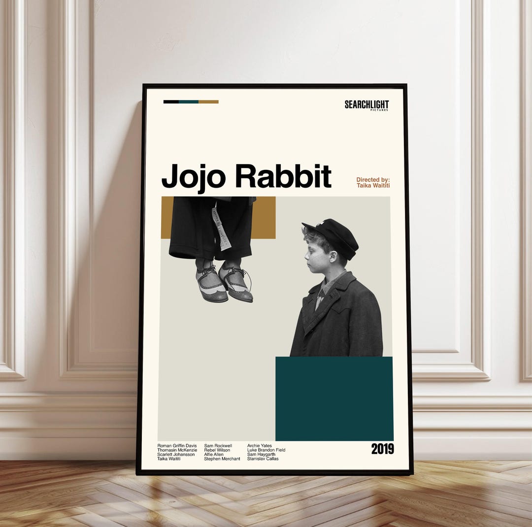 Jojo Rabbit Poster - Movie Poster - Midcentury Modern Art - Minimalist ...