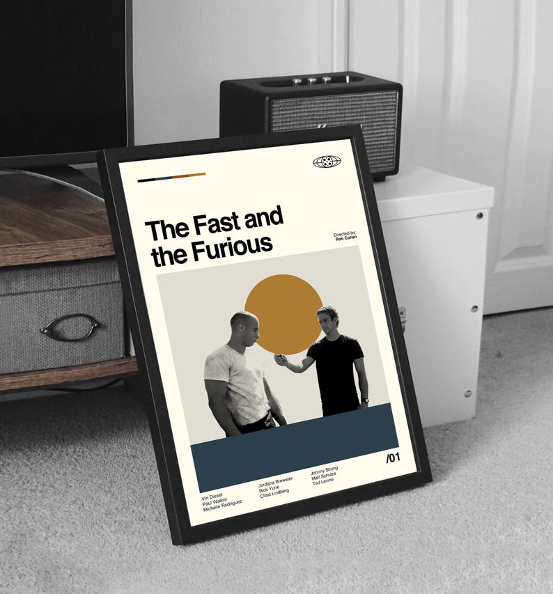 The Fast and the Furious Movie Poster - Minimalist Art Print - Etsy
