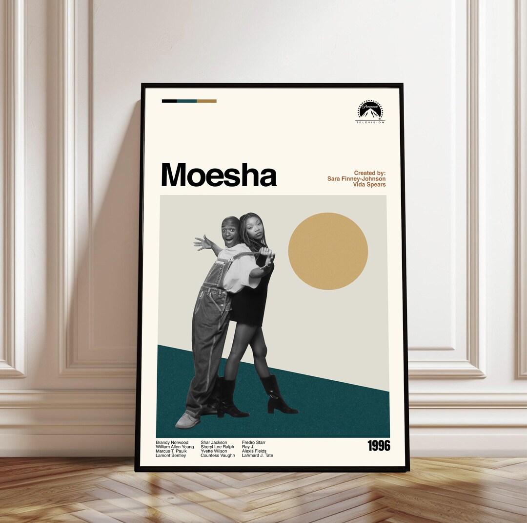 Moesha Poster - Tv Series Poster - Midcentury Modern Art - Minimalist ...