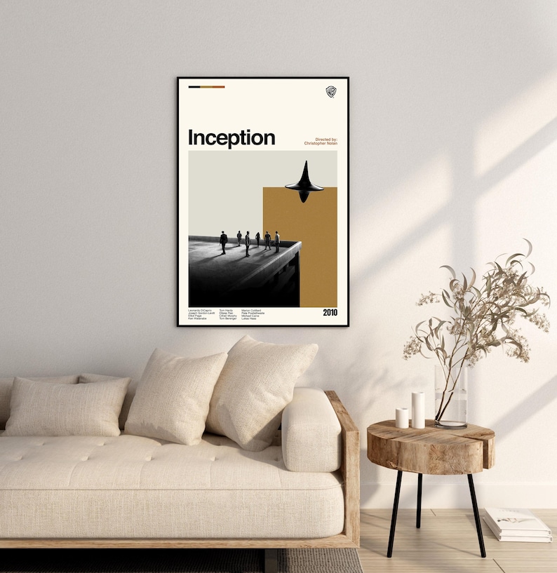 Retro Inception Poster - Movie Poster - Midcentury Modern Art ...