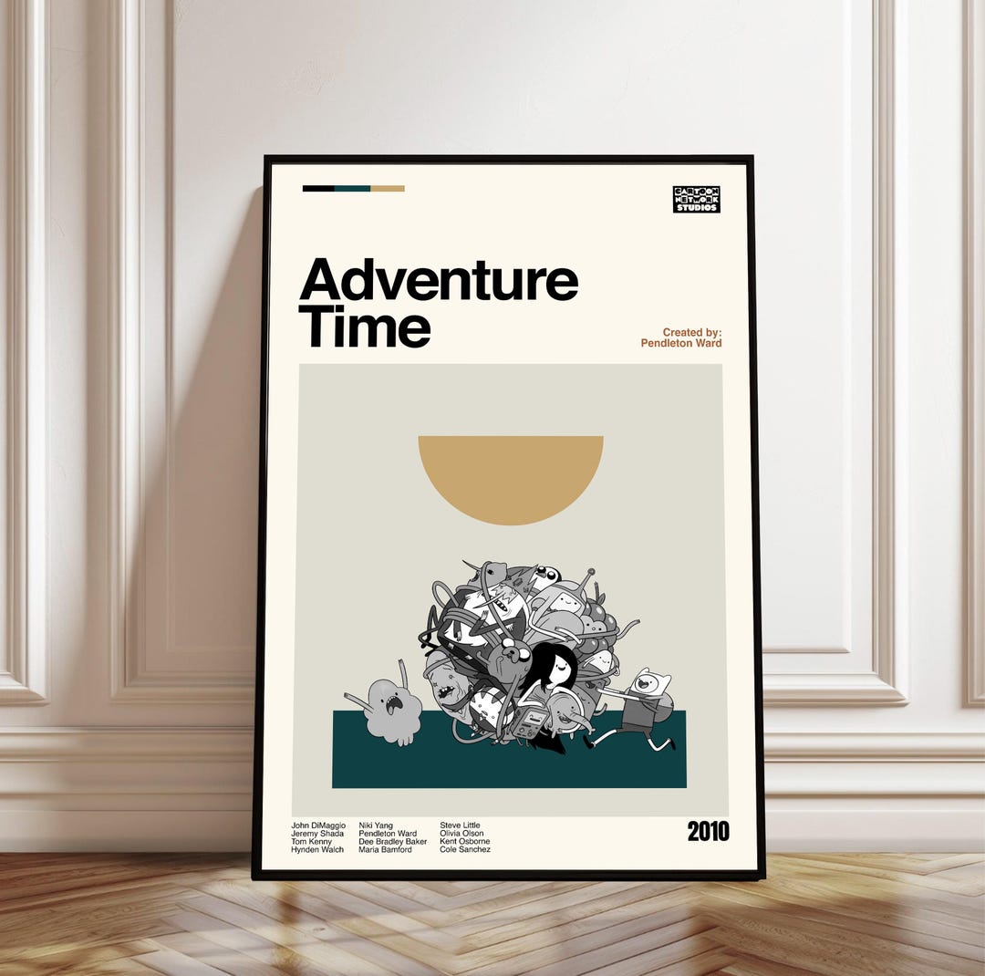 Adventure Time Poster - Tv Series Poster - Midcentury Modern Art ...