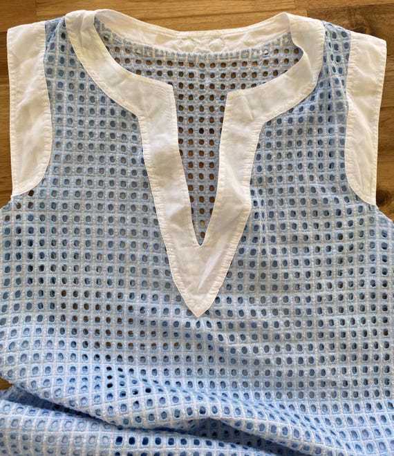 Original vintage 1960’s pale blue mini go-go dress. - Gem
