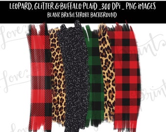 Blank Brush Stroke | Leopard Brush Stroke | Glitter Brush Strokes ...