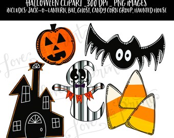 Halloween Clipart Commercial Use Pumpkin Clipart Vector - Etsy Canada