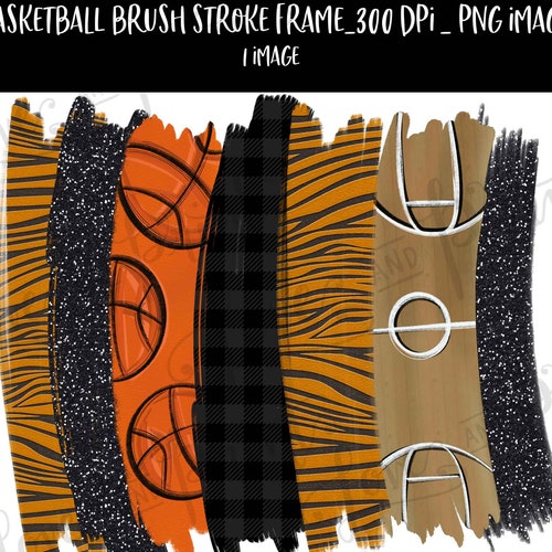 Basketball Brush Strokes Blank Brush Stroke Background - Etsy
