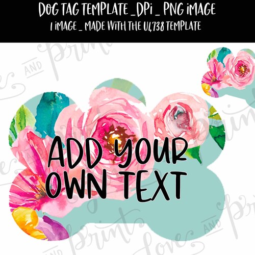 Dog Tag Template DIGITAL ONLY Sublimation Clipart - Etsy