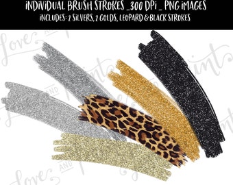 Blank Brush Stroke | Sunflower Brush Strokes | Leopard Brush Stroke ...