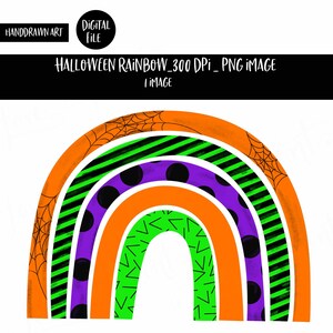 Halloween Rainbow | Orange and Purple | Halloween Clipart | Halloween ...