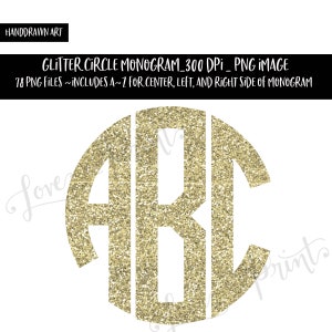 Gold Glitter Alphabet Set | Glitter Monogram | Letters and Numbers ...