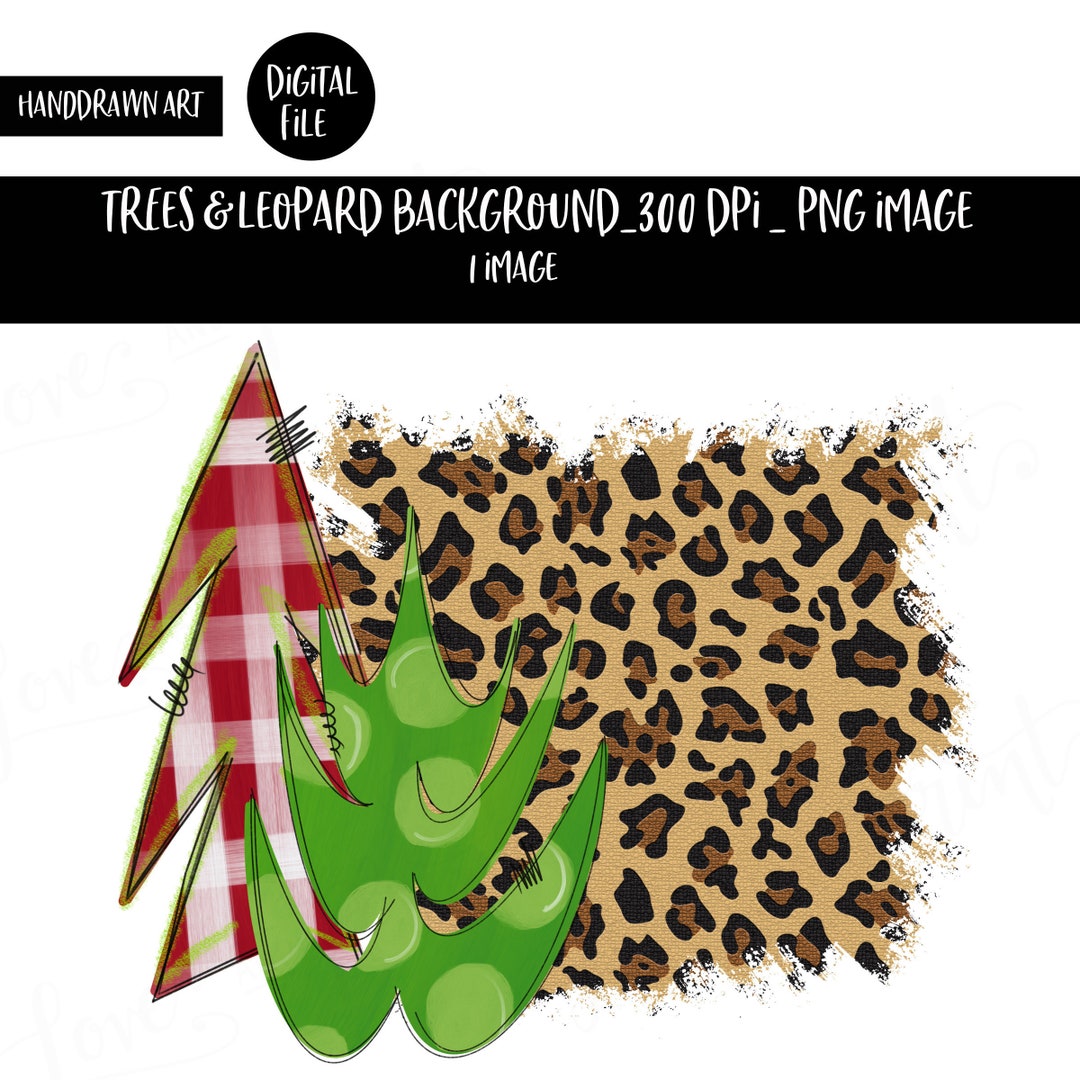 Christmas Frame | Leopard Frame | Blank Frame | Christmas Trees ...