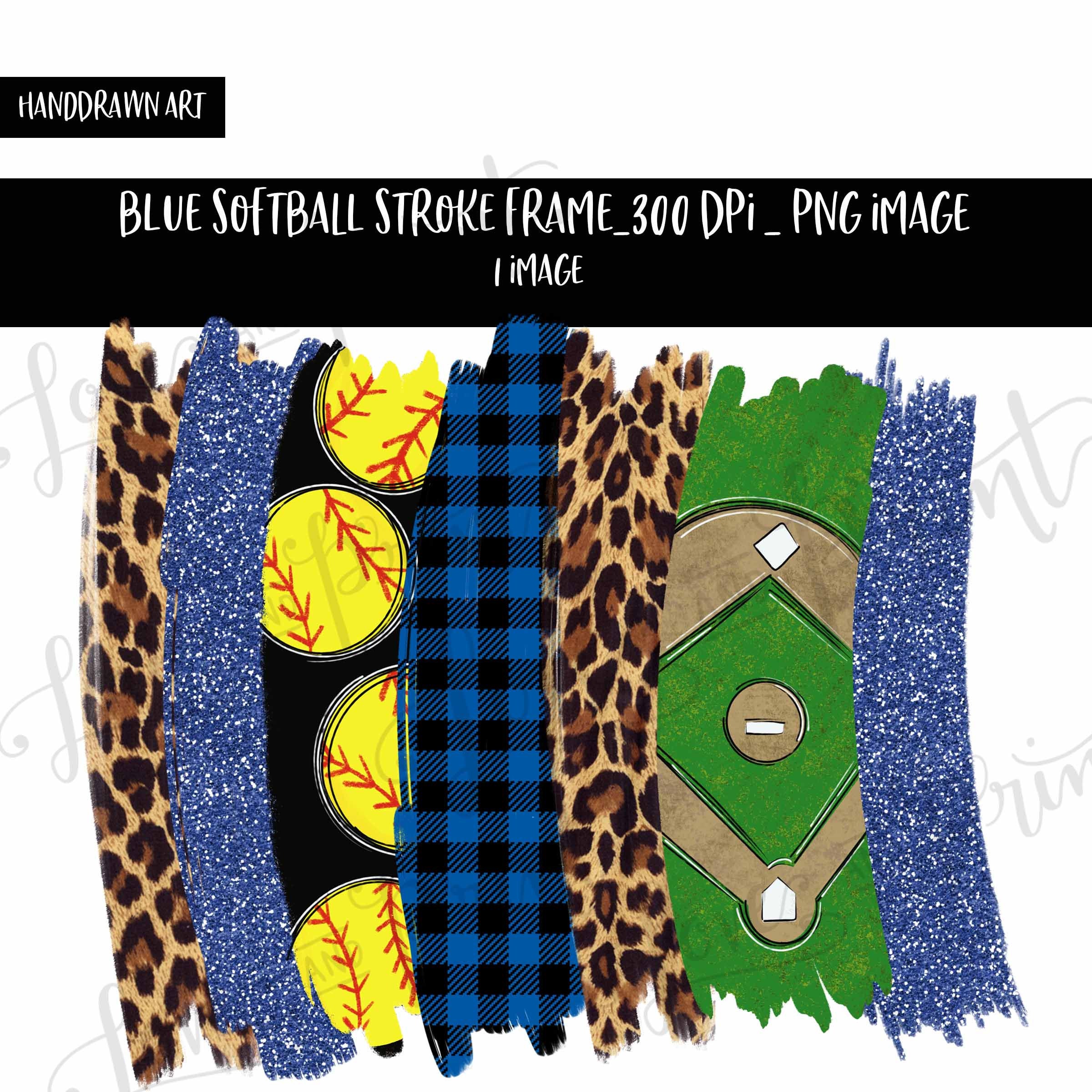 Softball Brush Strokes | Blank Brush Stroke Background | Sublimation ...