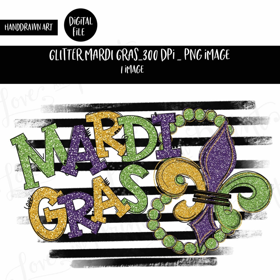 Glitter Fleur De Lis Clipart, Mardi Gras Clipart, Glitter Mardi Gras ...