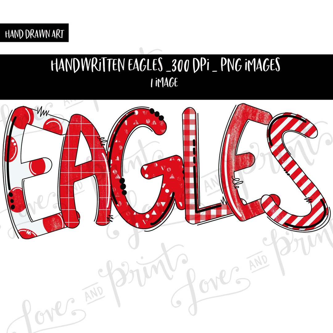 Eagle Sublimation Design | Eagle Doodle Letters | Eagles | Eagle ...