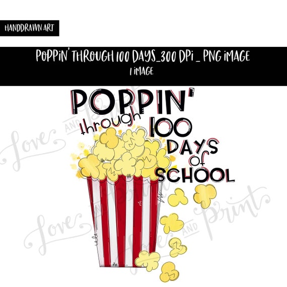 Poppin Through 100 Days of School 100 Days of School | Etsy