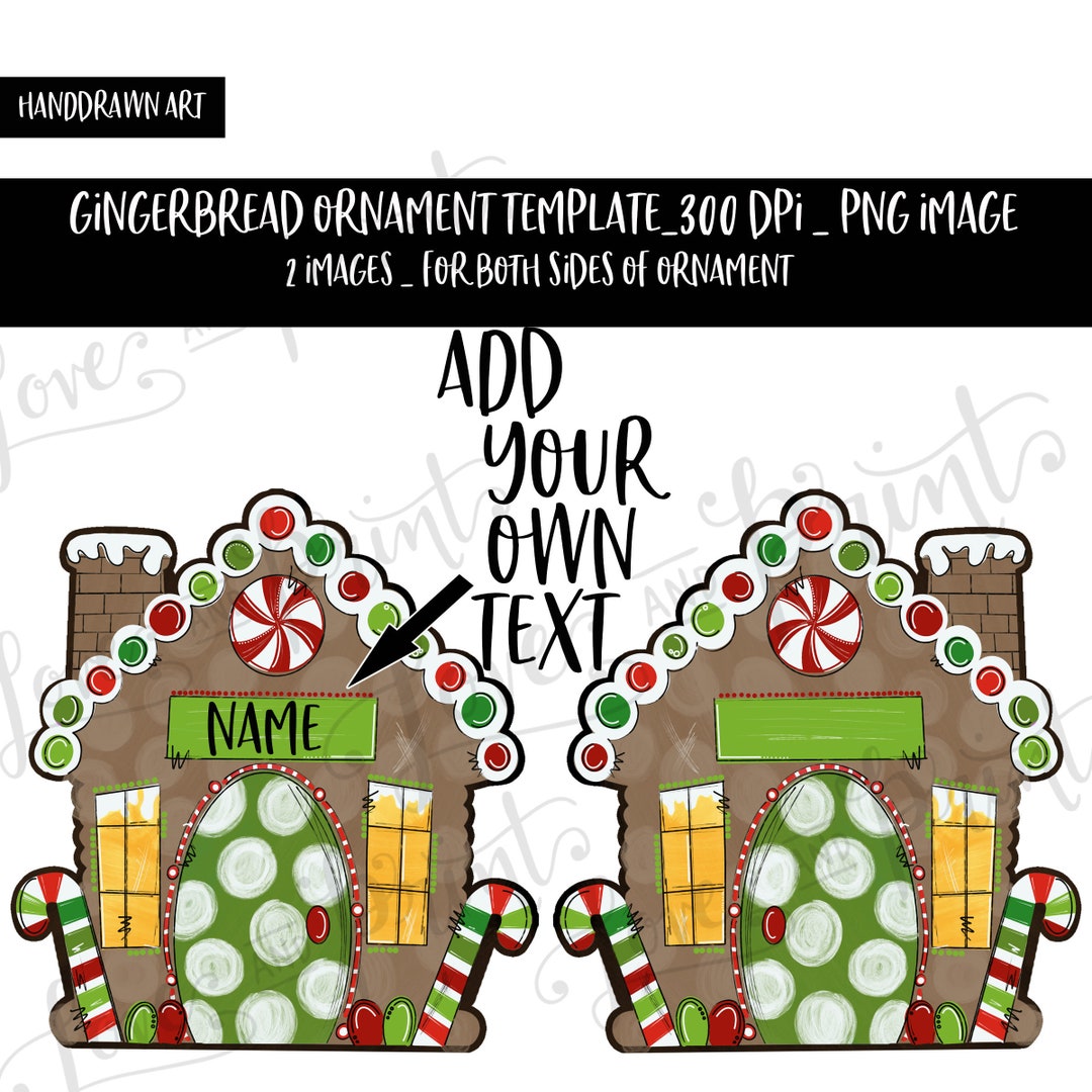 Ginger Bread House Ornament Template | Made for Hale Bound MDF ...