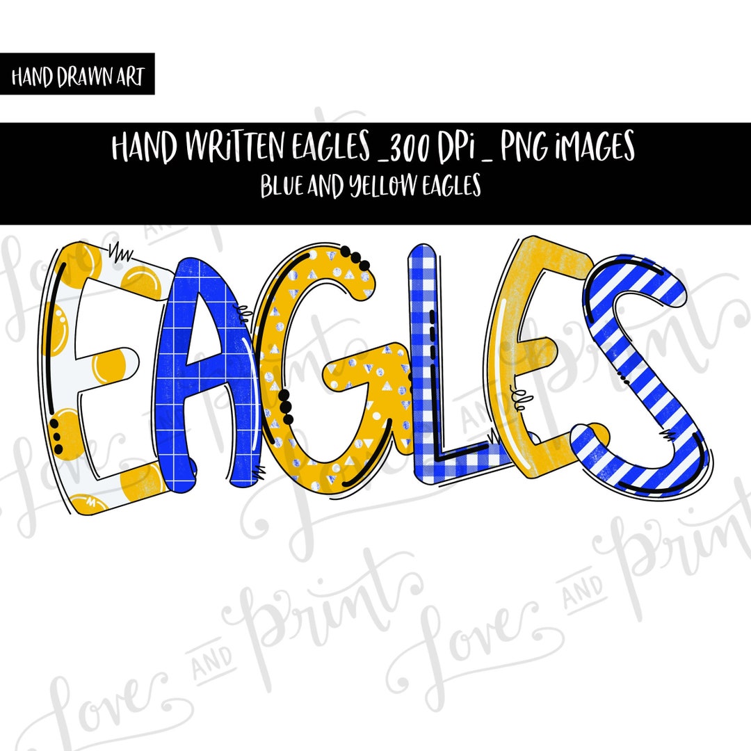 Eagle Sublimation Design | Eagle Doodle Letters | Eagles | Eagle ...