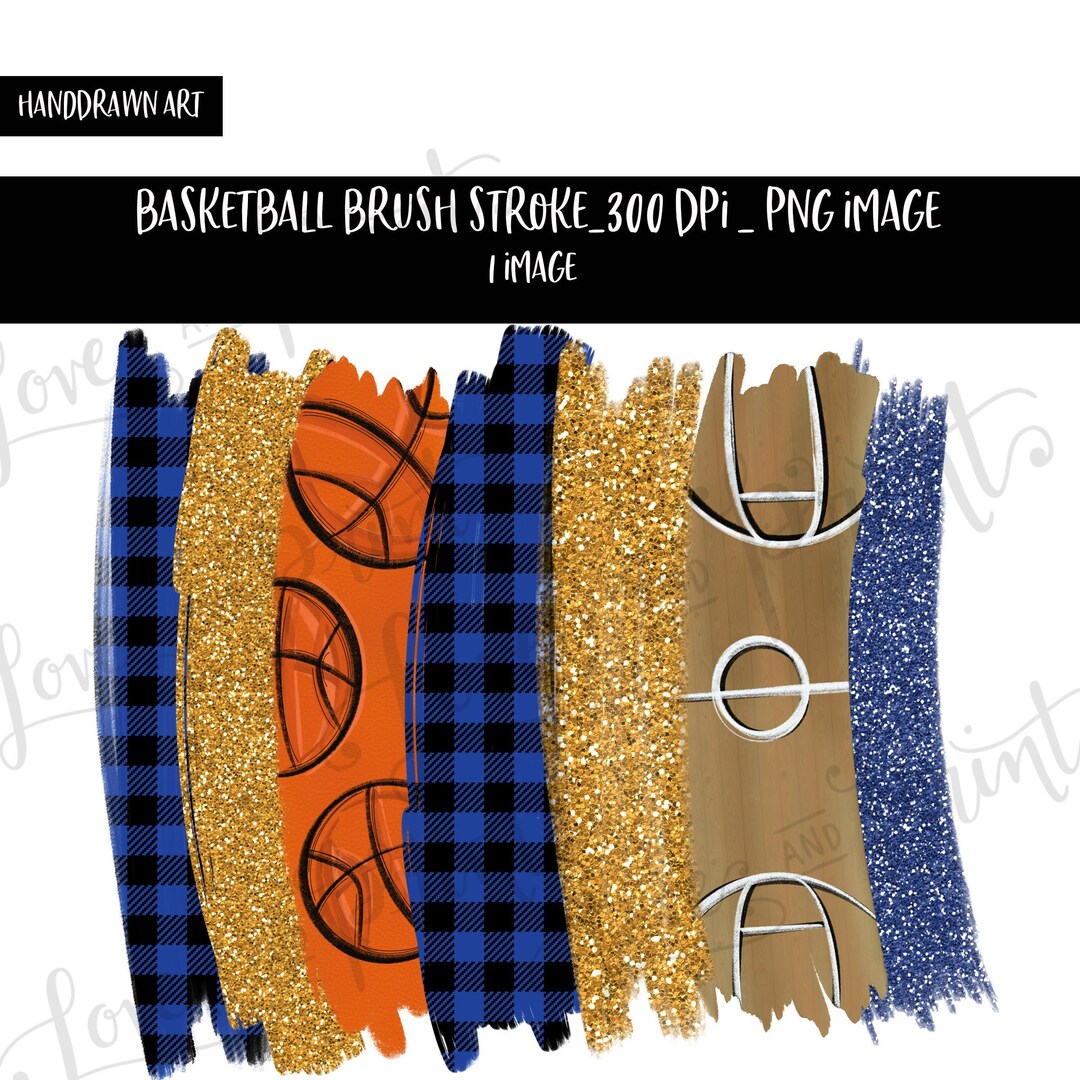 Basketball Brush Strokes | Blank Brush Stroke Background | Sublimation ...