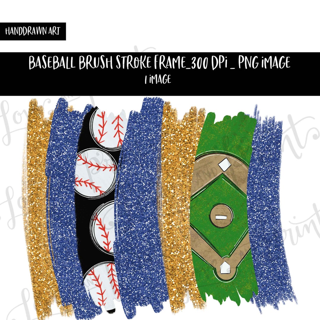 Baseball Brush Strokes | Blank Brush Stroke Background | Sublimation ...